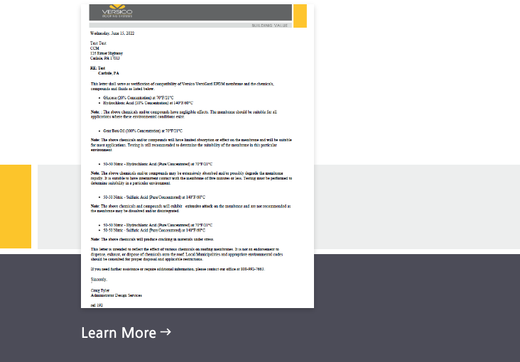This interactive tool allows users to draft a Chemical Compatibility ...